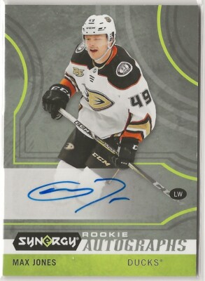 2019-20 Synergy Rookie Autographs #AMJ Max Jones Anaheim Ducks Upper ...