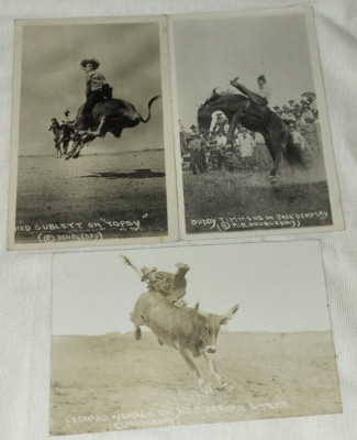 3 Vintage Rodeo Doubleday Photo Postcards. (estate) | eBay