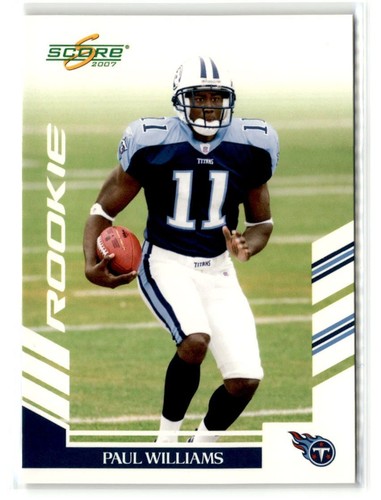 Paul Williams RC Tennessee Titans 2007 Score Glossy #332 | eBay