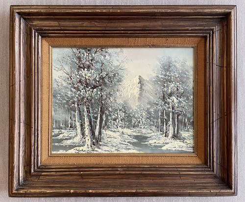 Robert More, Signed Original Winter Forest Landscape Painting, American ...