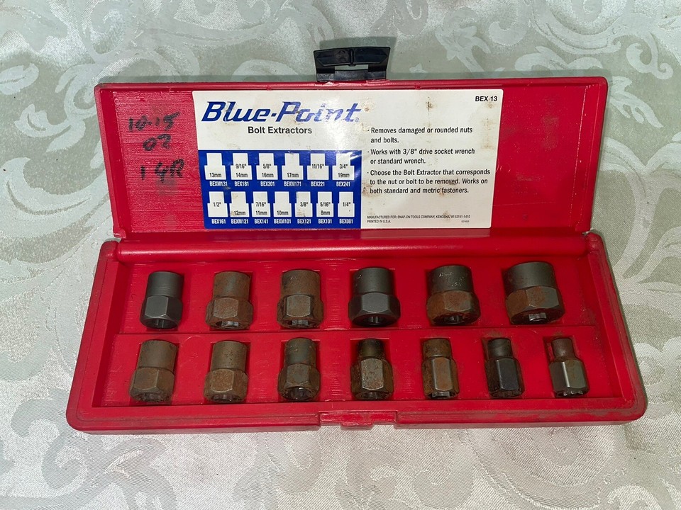 Blue-Point Tools USA 13 Piece Bolt Extractor Set No. BEX 13