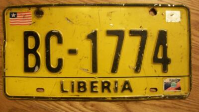 SINGLE LIBERIA, AFRICA LICENSE PLATE - BC-1774 | eBay