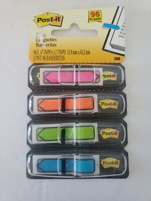 Post-it Arrow Flags .47" Wide Assorted Colors 96 Flags/Pack (684-ARR4 ...