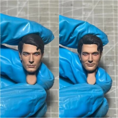 1/12 Painted Superman 2.0 Brandon Routh Head Carved Fit For 6'' ML ...