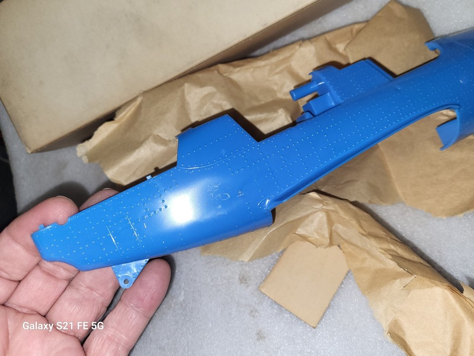 NOS Cox Helldiver Light blue Right Side Fuselage Part | eBay