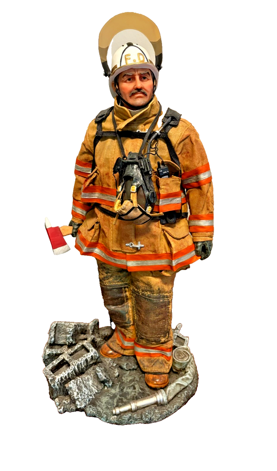 Portrait of Valor Fire Fighter Statue By Bradford Exchange 1 Of 2000 ...