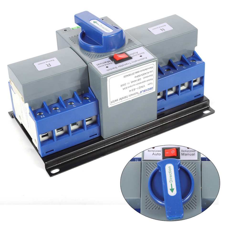 Dual Power Automatic Transfer Switch kit 63 A 4P ATS Generator ...