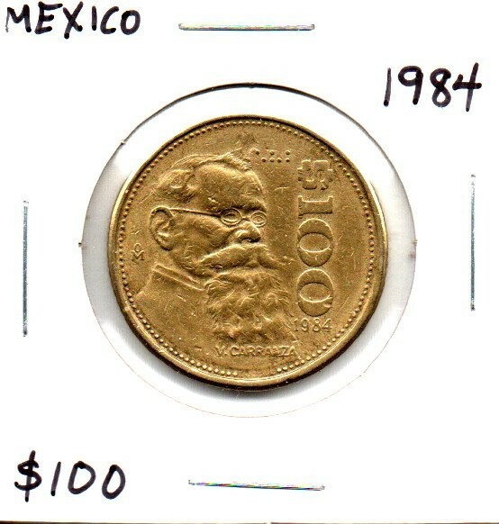 1984 100 Pesos Mexican Coin Jual Koin Kuno Meksiko 100 Peso 1984 1992
