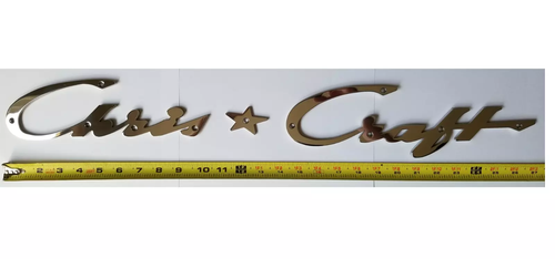 Chris Craft 27" Emblem Badge Logo Script NEW Set with STARS Never ...