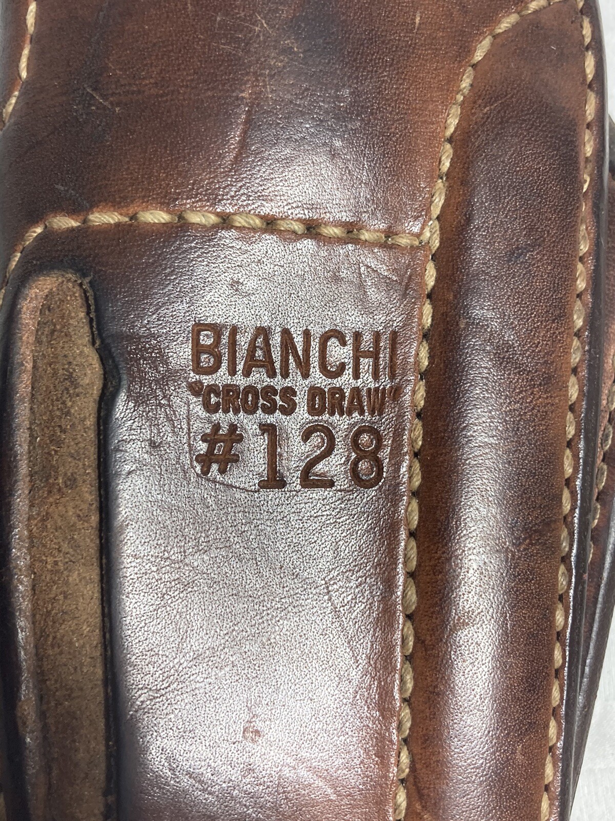 Bianchi Cross Draw 128 Leather Holster Pistol Gun | eBay