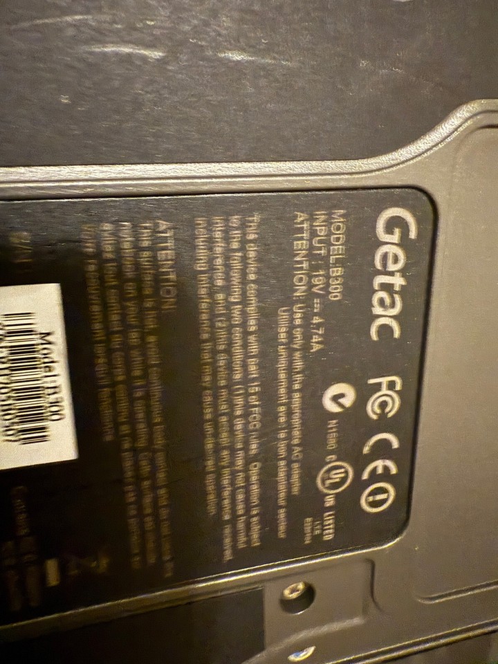 Getac B300 G6 Rugged Laptop 14" i7-6500U 2.5Ghz NO RAM NO SSD NO POWER ...