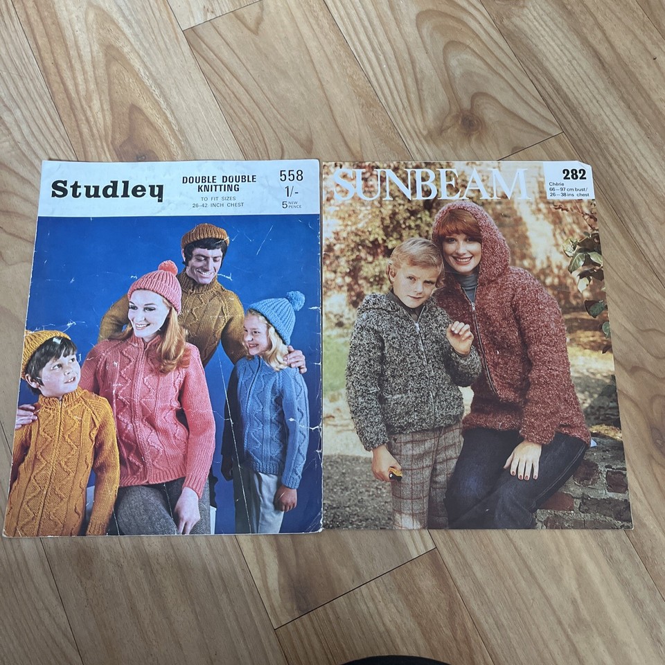 vintage knitting patterns bundle Joblot Cara Lawton’s Lister Marriner ...