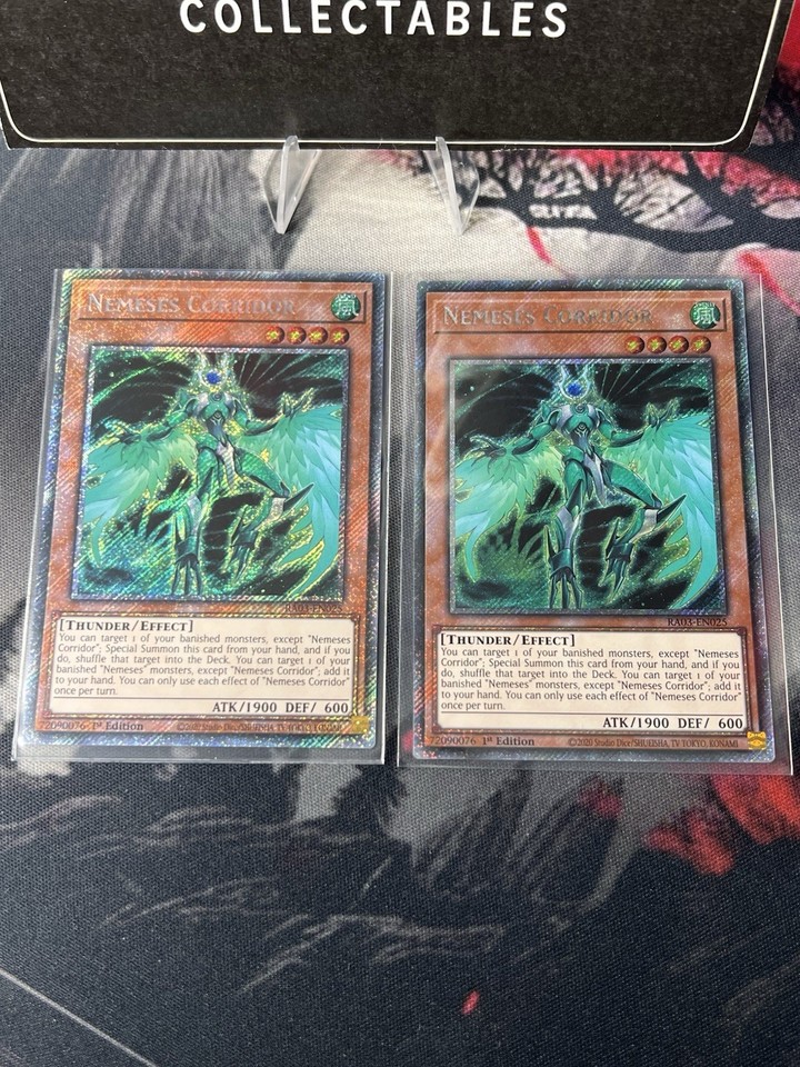x2 Nemeses Corridor - RA03-EN025 - 1st Edition - Platinum Secret Rare ...