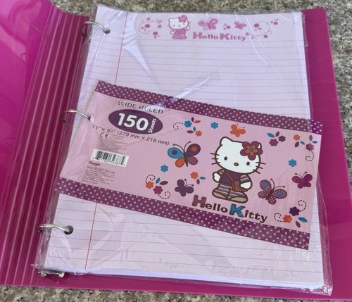 Classmate 3 Ring Binder Pink With Hello Kitty Butterfly Design Wide ...