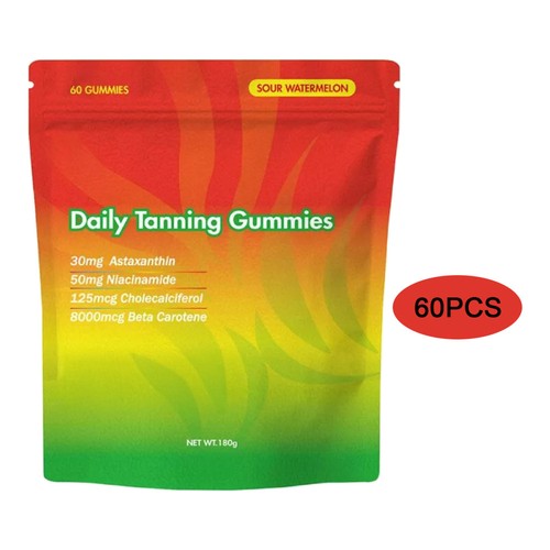 60pcs/bag Natural Daily Tanning Gummies Sunless Tan & Skin Glow ...