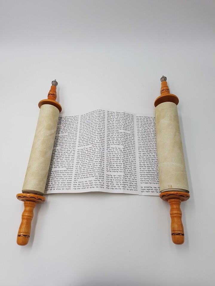 Big Sefer Torah Scroll Book Hebrew Bible + Yad Tora Pointer israel 47cm ...