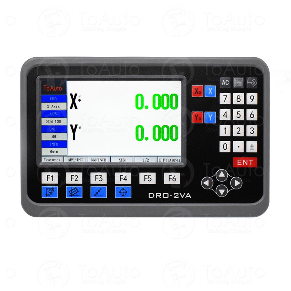 TOAUTO LCD Digital Readout 2 Axis DRO Display+2PC Linear Scale ...