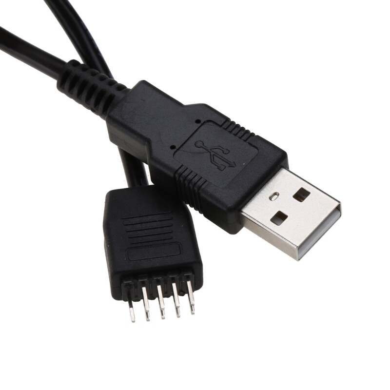 20cm 9pin Male to External USB A Male PC Mainboard Internal Data ...