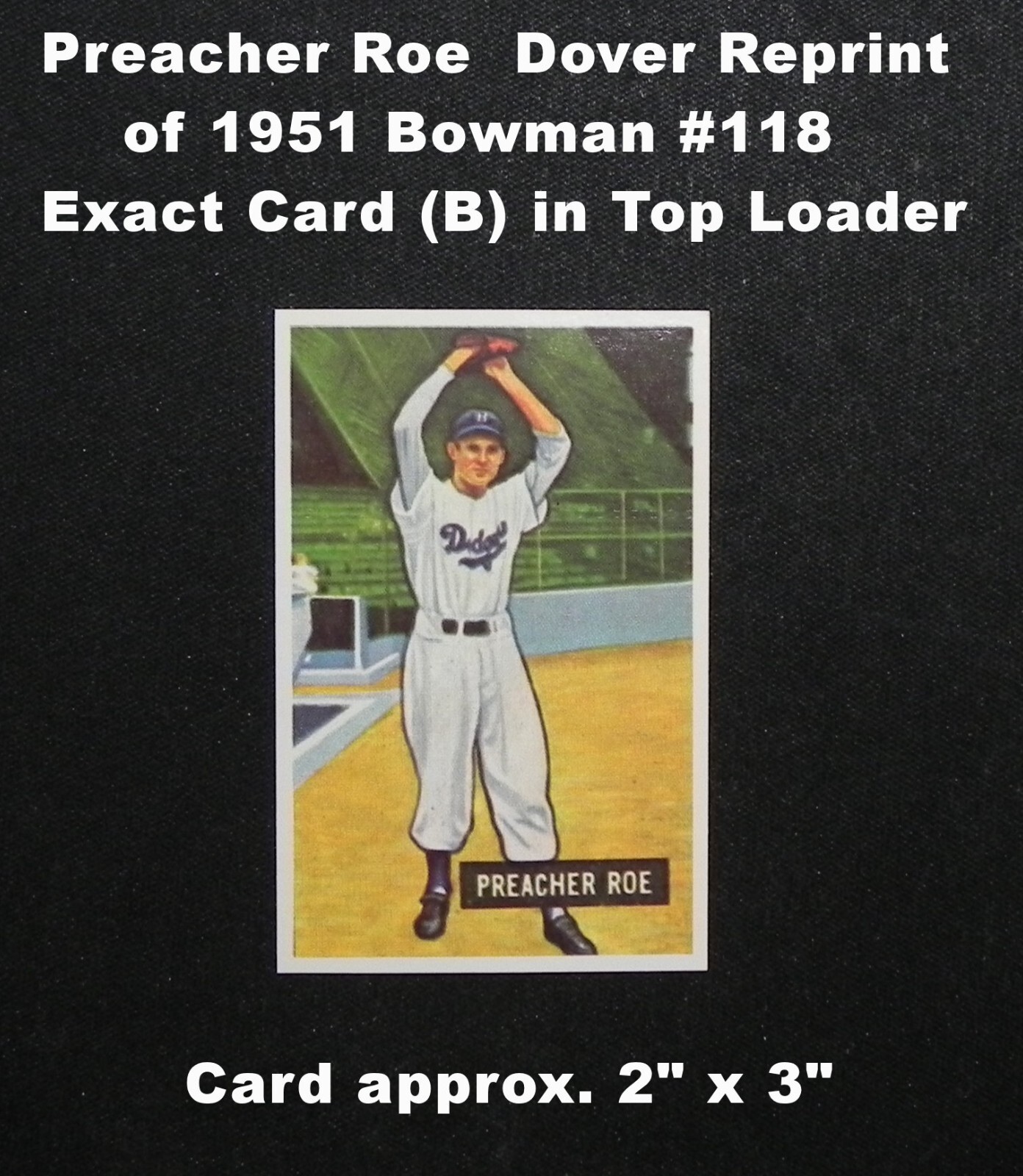 PREACHER ROE Dover Reprint of 1951 Bowman Card #118 _ EXACT CARD (B) | eBay