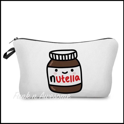 Makeup Bag. NUTELLA. Cosmetic Bag, Travel Pouch, Pencil Case. Kawaii ...