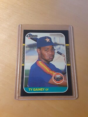 1987 Donruss #533 TY GAINEY Houston Astros Baseball Card, Outfielder ...