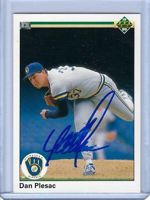 MILWAUKEE BREWERS DAN PLESAC 1990 UPPER DECK SIGNED CARD # 477 AUTO | eBay
