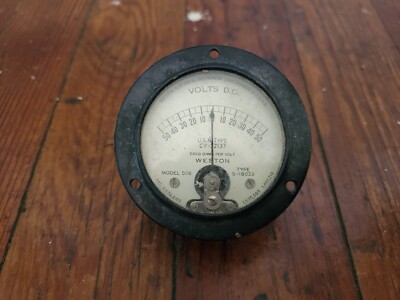Vintage Weston D.C. Volts 0-50V Panel Meter Model 506 Type S-18023 | eBay