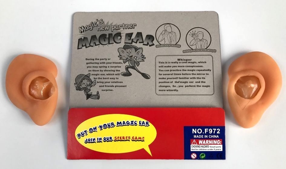 APPEARING JUMBO RUBBER EARS Funny Magic Gag Joke Latex Giant Elf ...