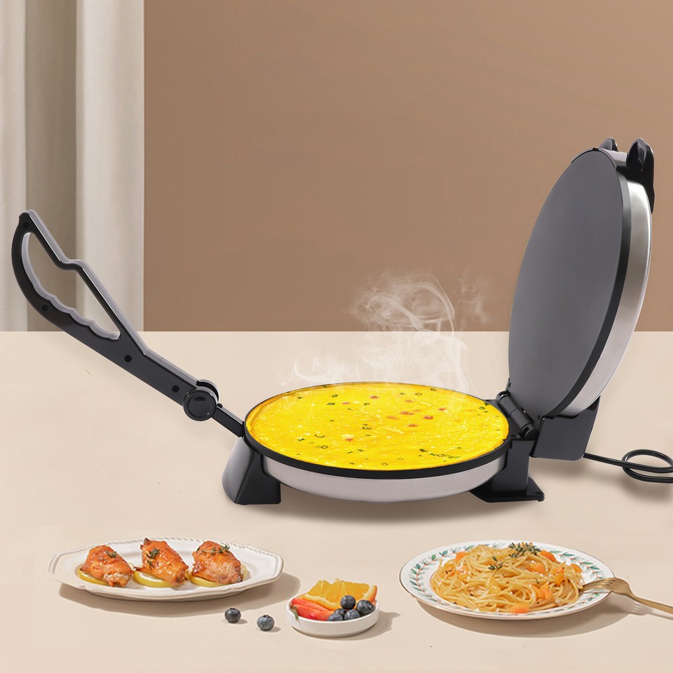 1800W 220V Electric Chapati Maker Flat Bread Naan Tortilla Roti Press ...