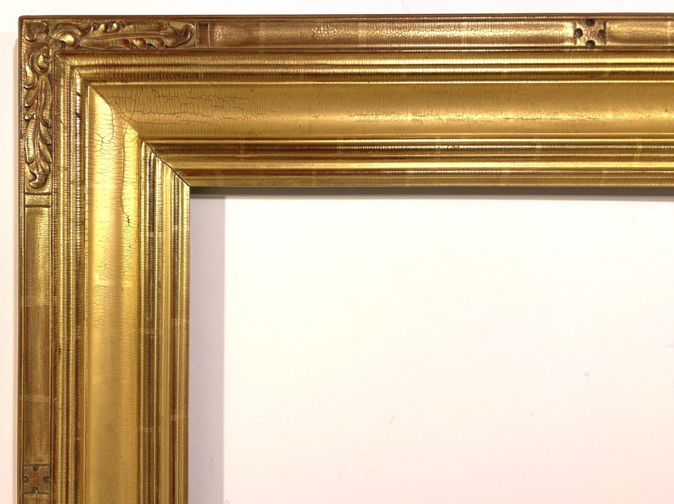 AMERICAN ARTS & CRAFTS STYLE Gilt Carved Picture Frame CARRIG ROHANE ...