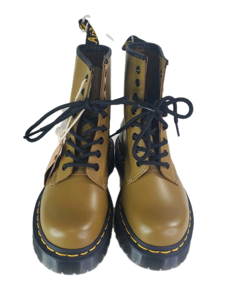 Dr Martens 1460 Bex Olive Green Smooth Leather Boots Women Sz 5 ~ Men ...