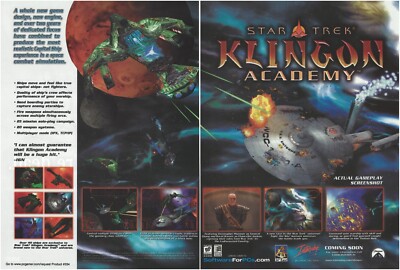 Star Trek: Klingon Academy Print Ad/Poster Art PC Big Box (B) | eBay