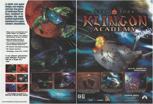 Star Trek: Klingon Academy Print Ad/Poster Art PC Big Box (B) | eBay