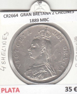 CR2664 MONEDA GRAN BRETAÑA 2 CHELINES 1889 MBC | eBay