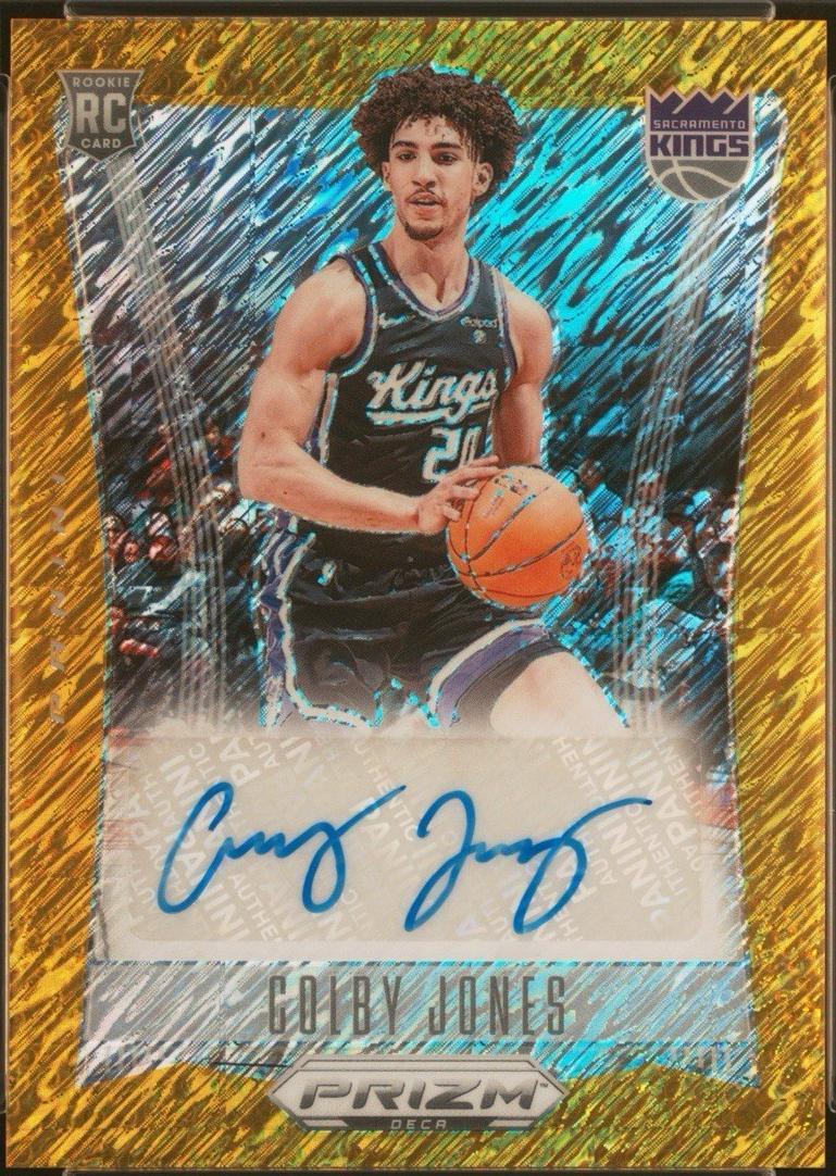 2023-24 Panini Prizm Deca - Signatures Colby Jones #DS-COL Gold Shimmer ...