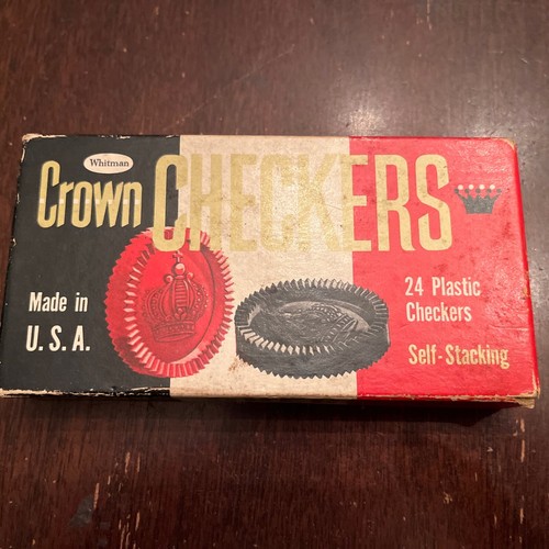 Vintage 1960 Crown Checkers Plastic Self Stacking Whitman NO. 4413 Made ...