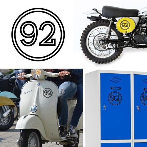 Number 92 VII Sticker Vinyl | eBay