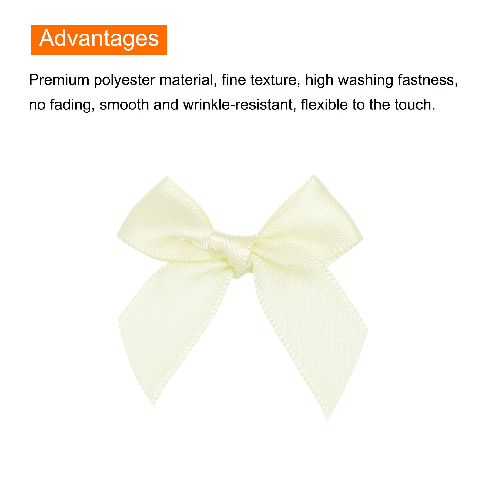 20Pcs Mini Ribbon Bow 1.5" Mini Fabric Satin Ribbon Flower Bows Light ...