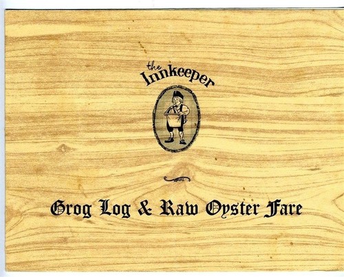 The Innkeeper Grog Log & Raw Oyster Fare Menu 1960's | eBay