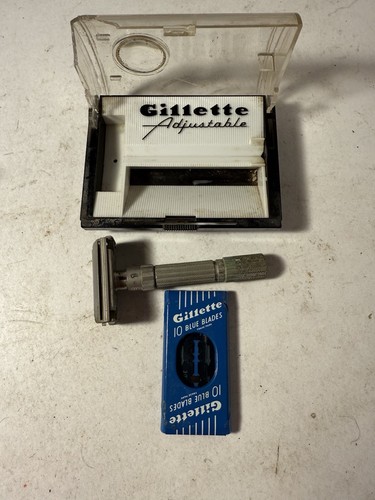 Gillette G1 Fatboy Adjustable Razor With Case. Read! | eBay