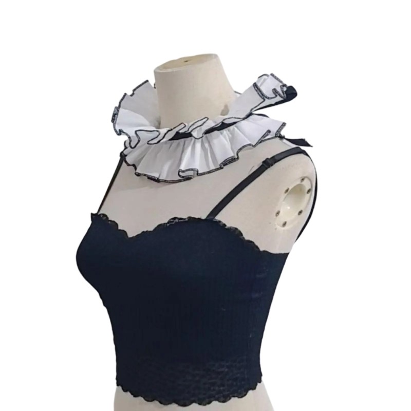 Adjustable Ruff Collar Decorative Neck Ruff Faux Collar Women Clothing ...