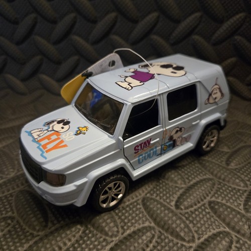 Peanuts Diecast SUV Friction Car w/ Tag Snoopy Woodstock “Stay Cool” So ...