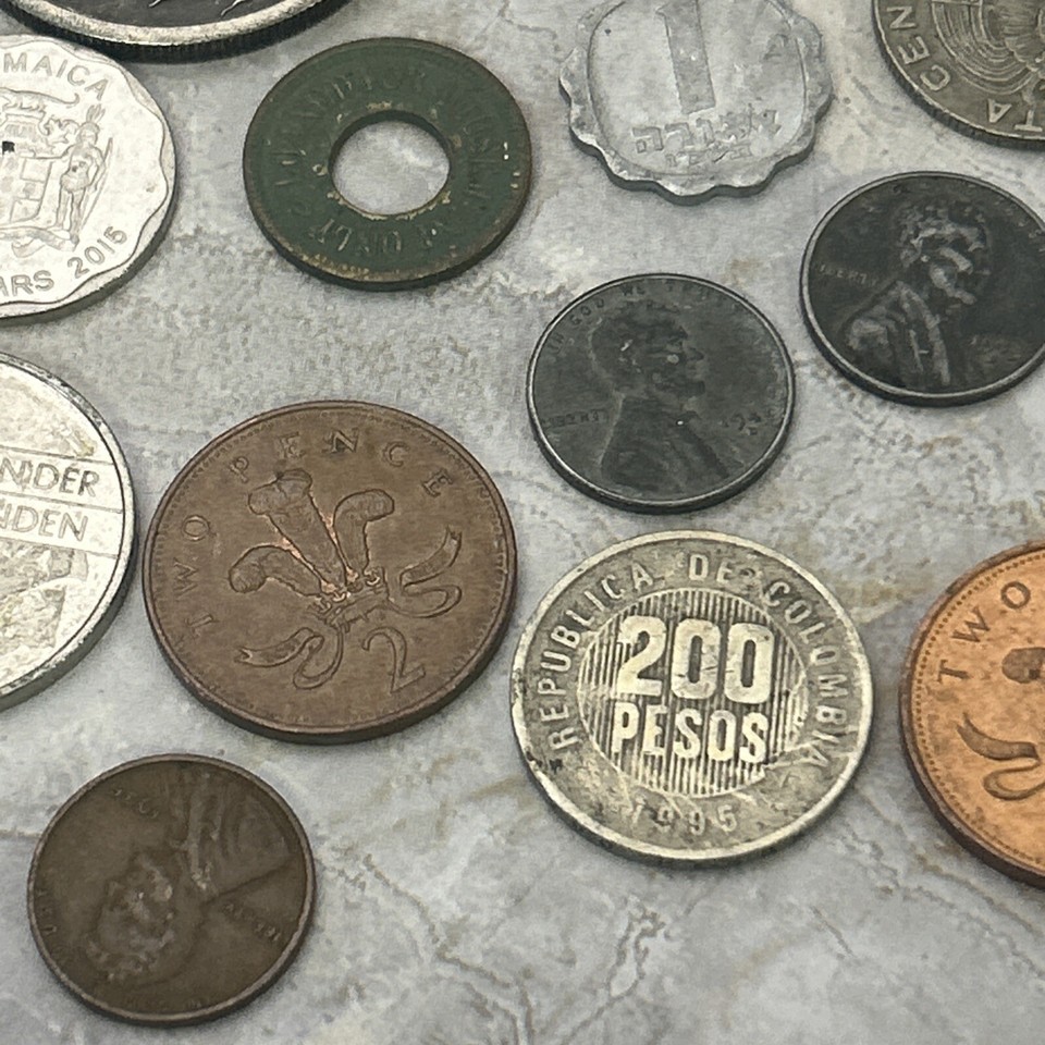 BIG LOT💥Mixed Tokens-USA & Foreign Coins Exonumia-Copper-Silver tone ...