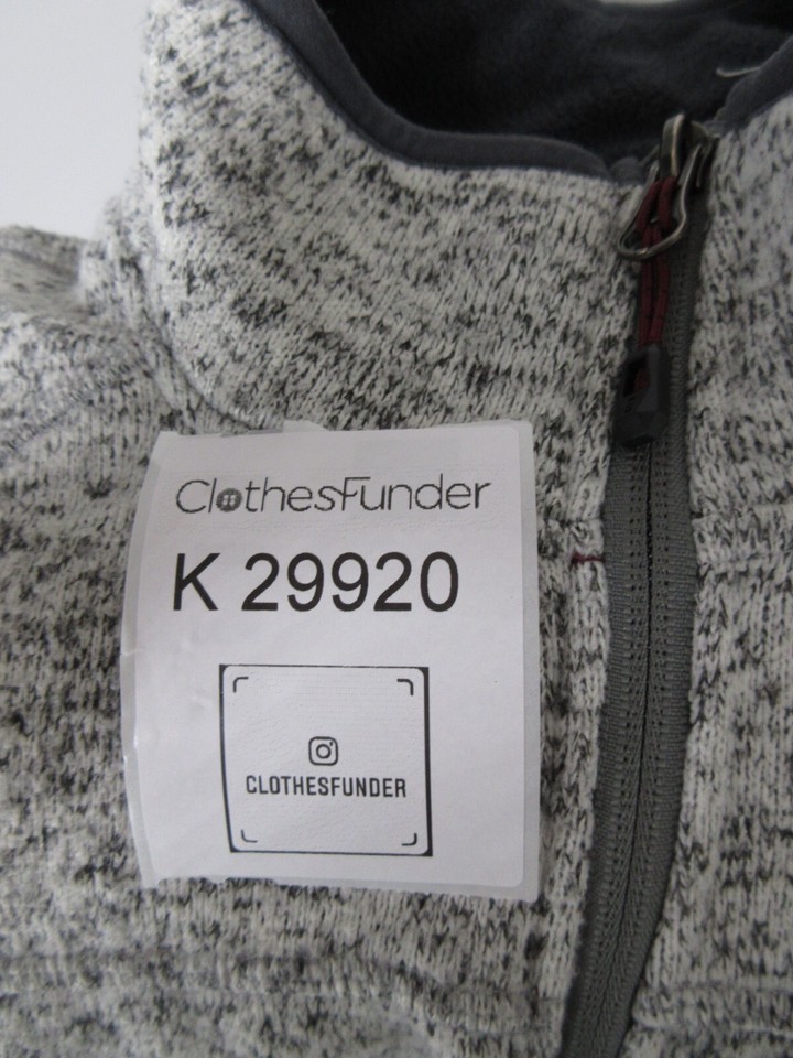 Free Country Jacket Men Small Gray Windbreaker Fleece Lined Full Zip ...