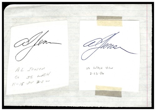 AL JENSEN CUT AUTOGRAPH RED WINGS CAPITALS 1970'S 80'S NHL HOCKEY YOU ...