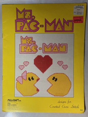 Pac-Man Millcraft Counted Cross Stitch Pattern Booklet Book #3 Arcade ...
