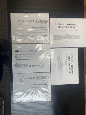 Pack of 5- ECG Recording Paper GE Thermal 4.25"X 5.5" Inch Z-Fold Full ...