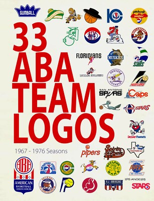ABA TEAM LOGOS 1967 1976 8.5X11 GLOSSY PHOTO POSTER BASKETBALL | eBay
