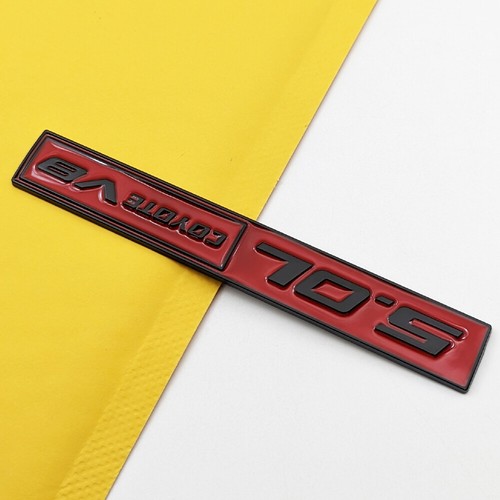 2x Metal Black & Red 5.0L Coyote V8 Logo Racing SUV Engine Emblem ...