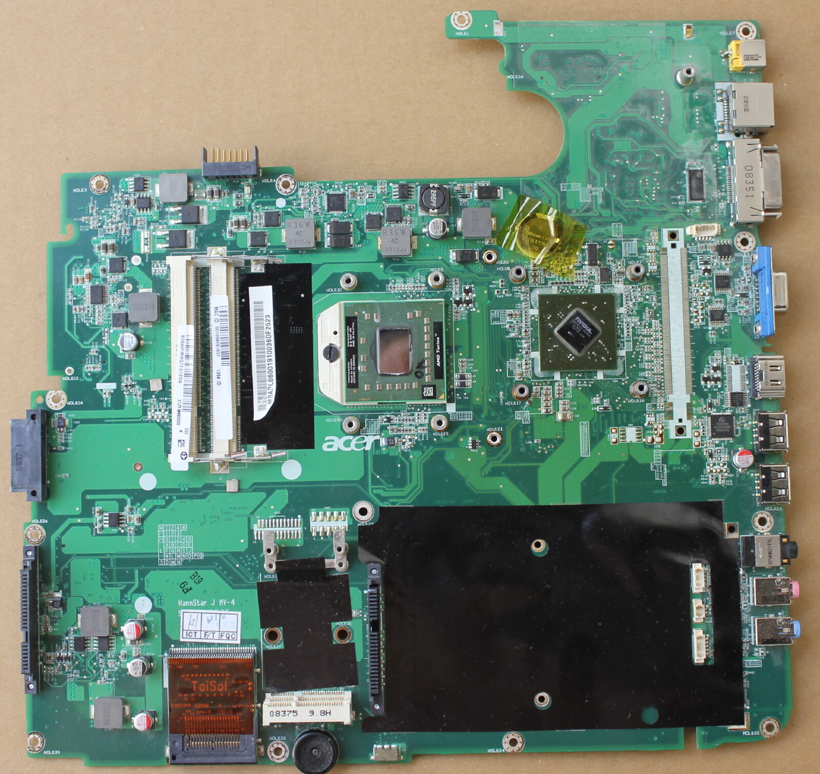 Placa Motherboard Acer Aspire 7230 / 7530 / 7530G , DA0ZY5MB6E0 , AMD ...